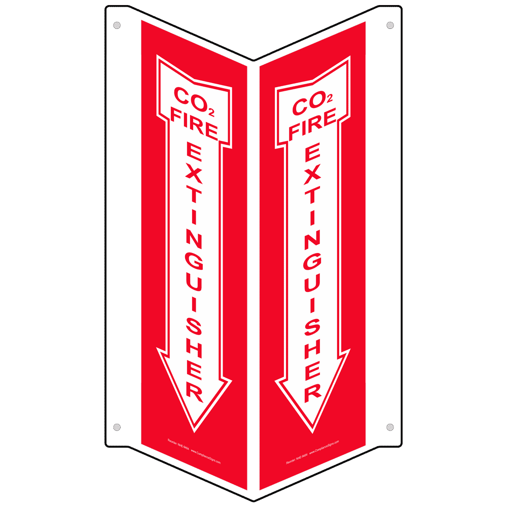 Co2 Extinguisher Sign NHE-9464Tri Fire Safety / Equipment