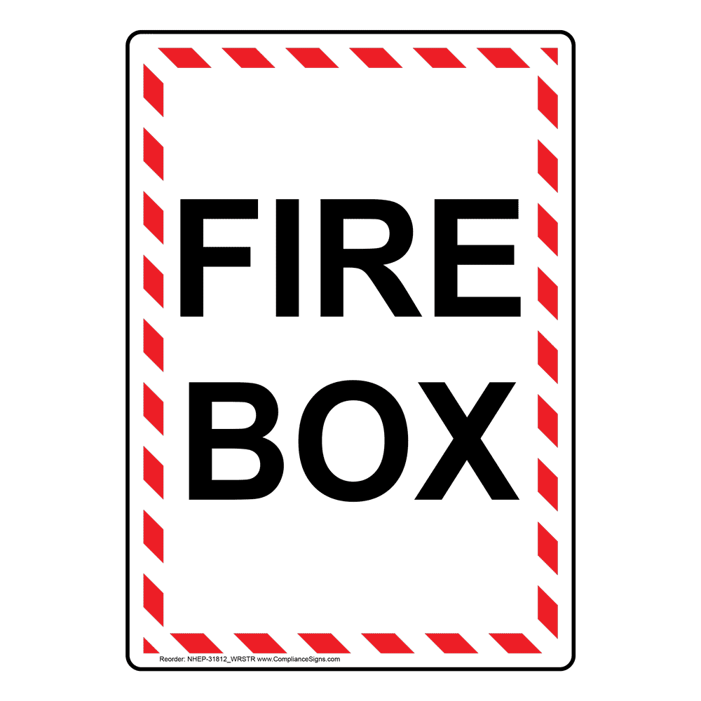 Vertical Sign - Information - Fire Box