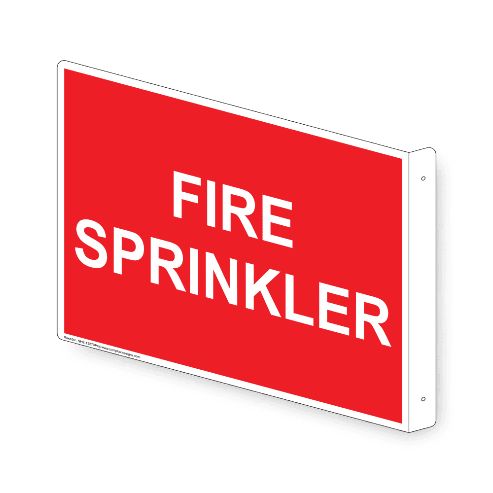Fire Sprinkler Sign NHE-13870Proj Fire Safety / Equipment