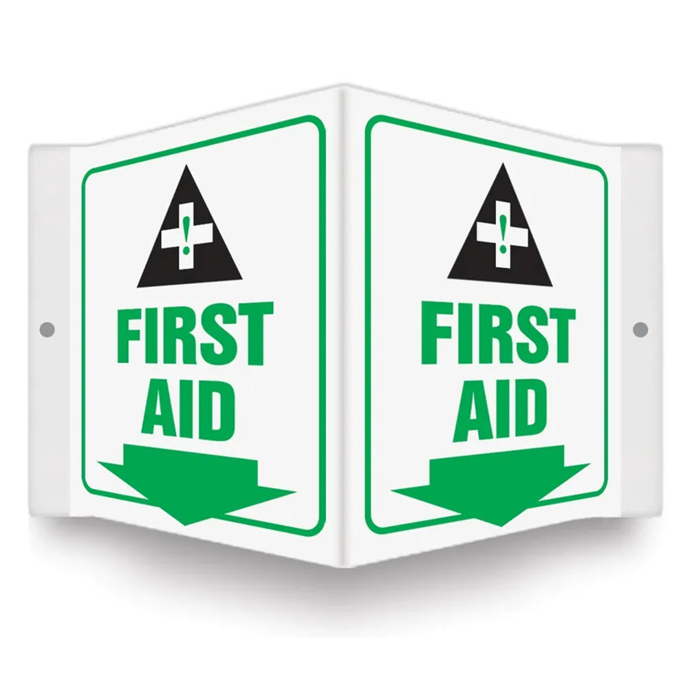 First Aid Kit Wall Sign - 3D Mount - 6 x 5 Inch Panels