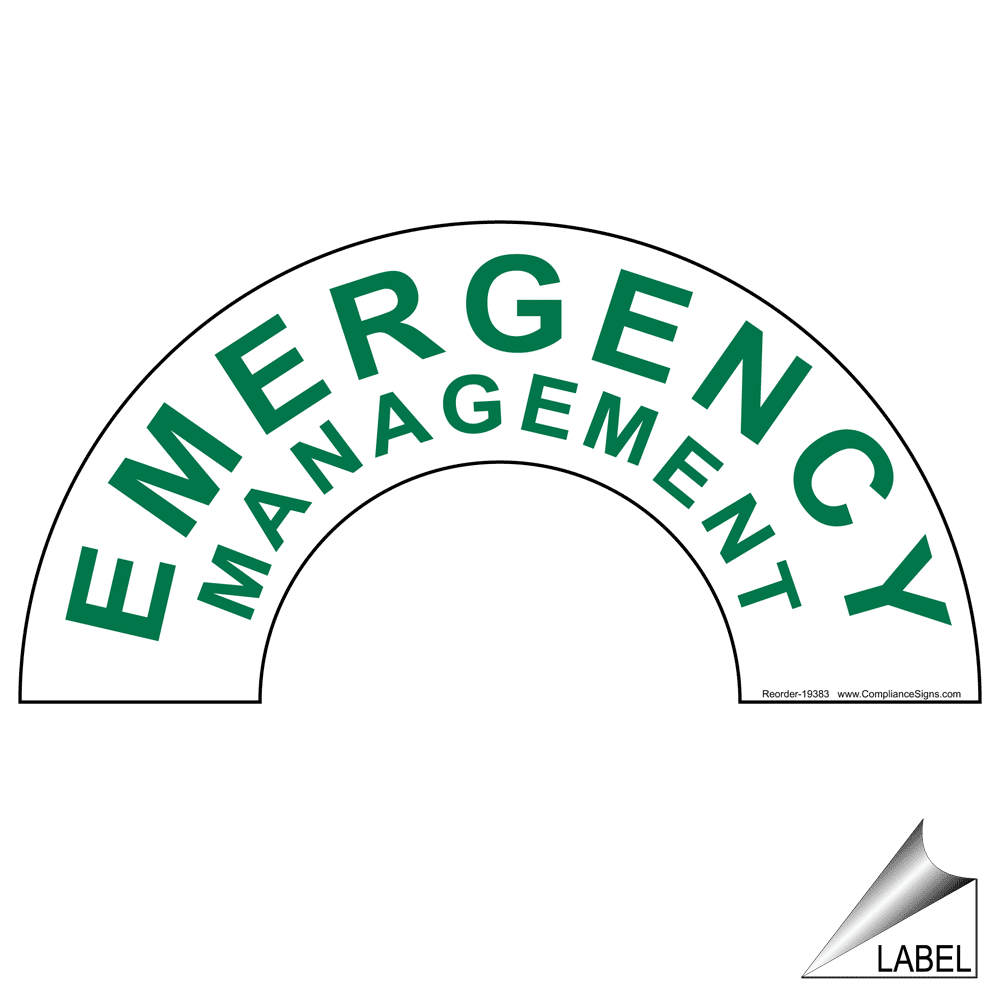 First Aid Emergency Management Label / Sticker - White - US Made