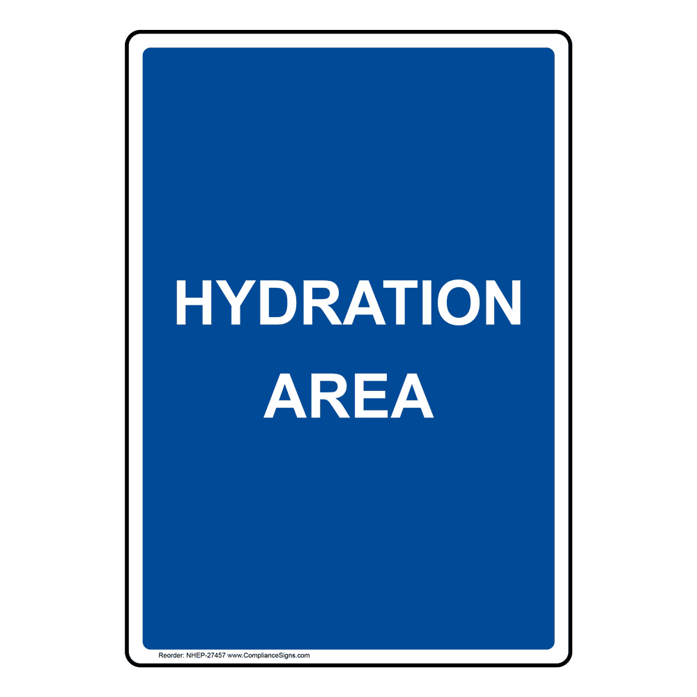 Vertical Sign - Information - Hydration Area