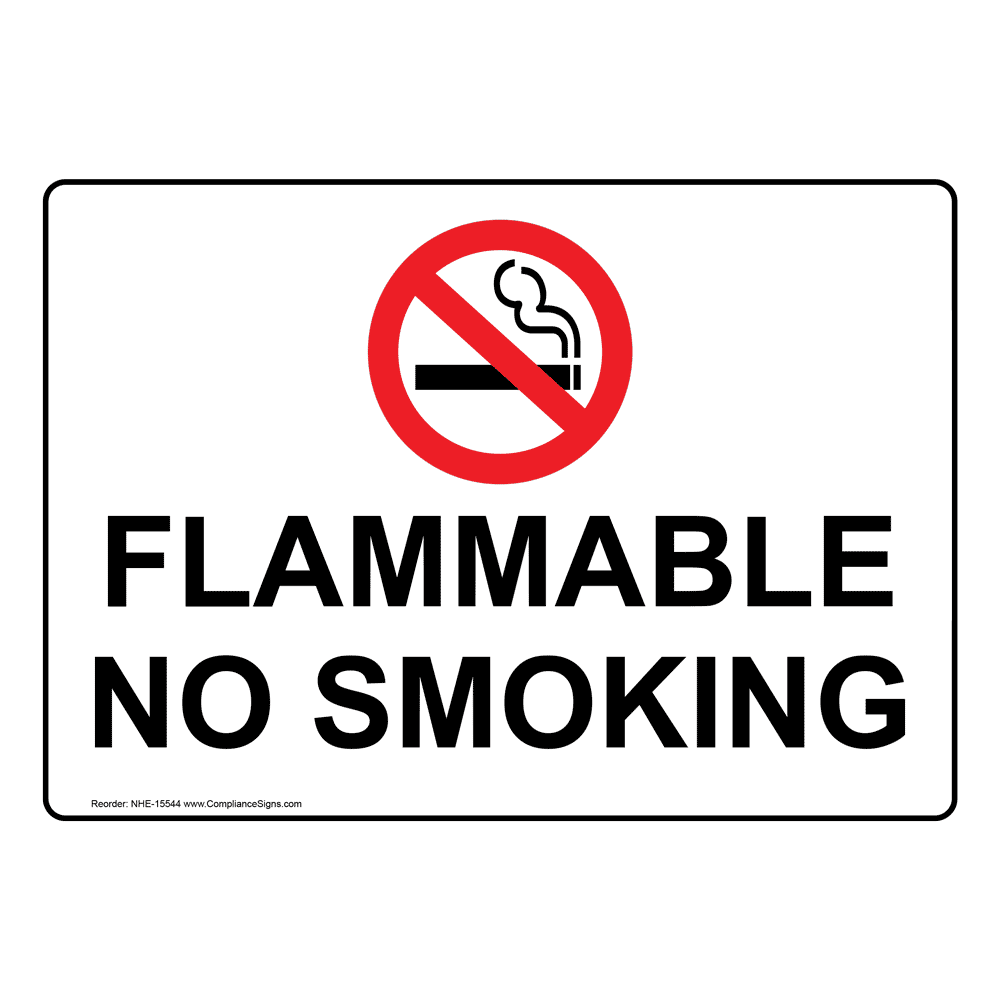 Hazmat Flammable Sign - Flammable No Smoking