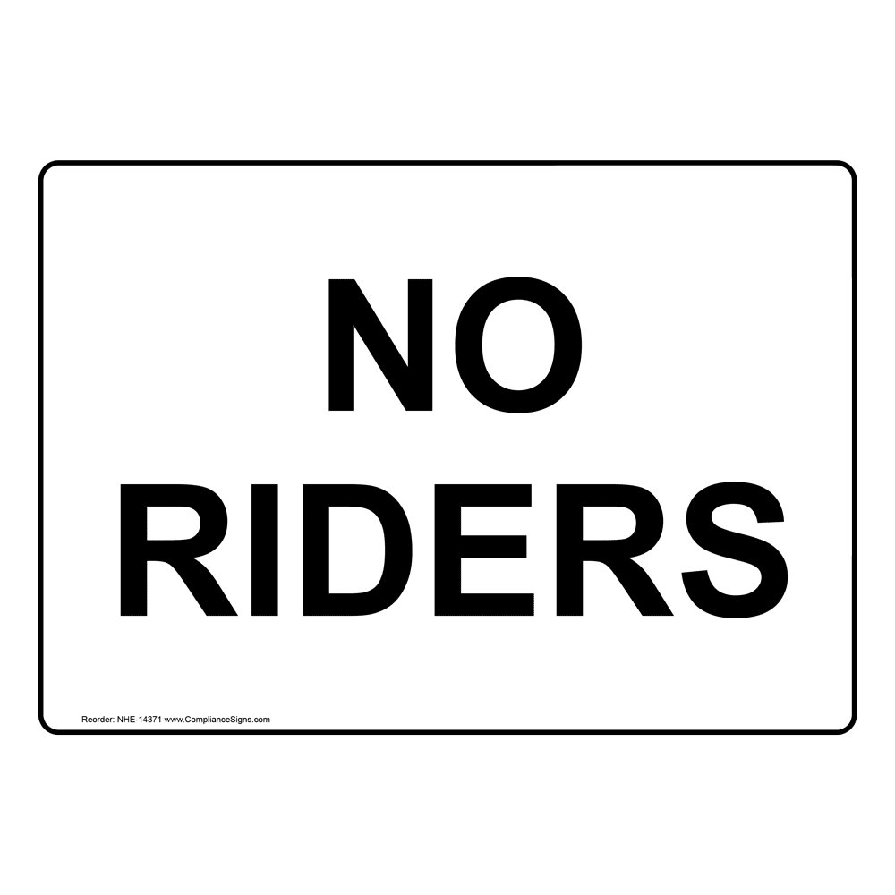Machinery Forklift Sign - No Riders