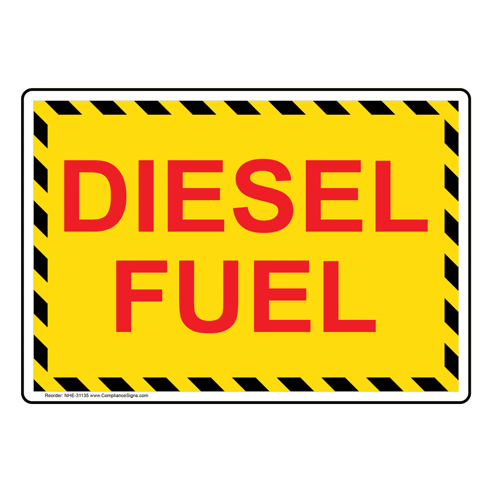 Hazmat Diesel Sign - Diesel Fuel