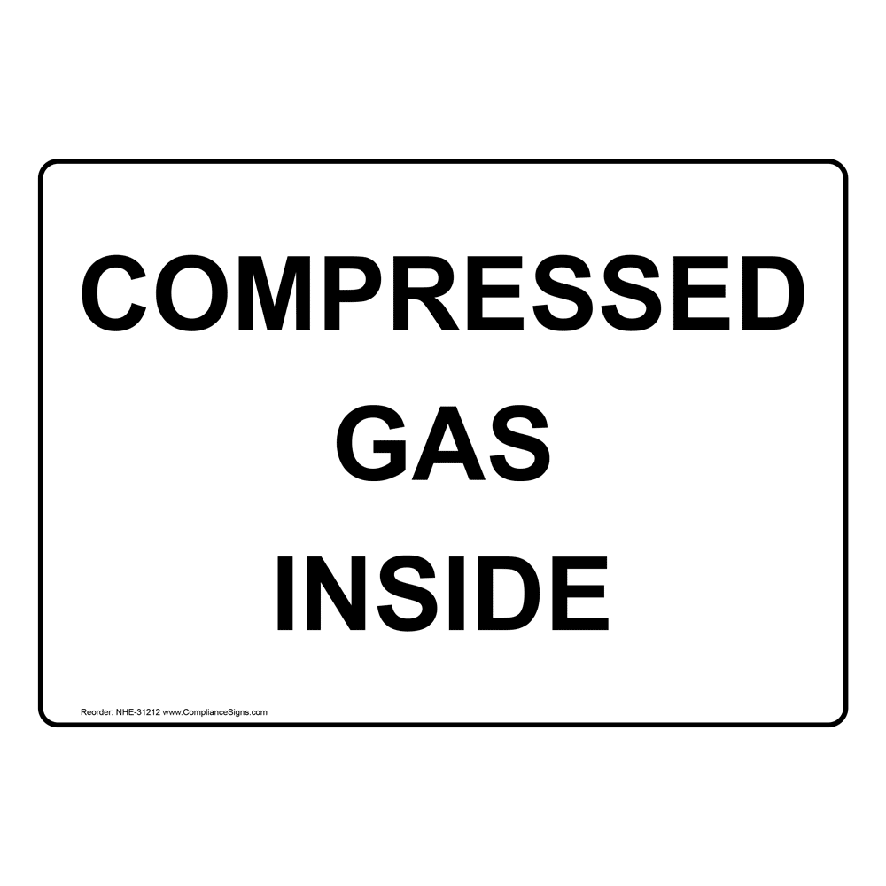 Hazmat Chemical Sign - Compressed Gas Inside