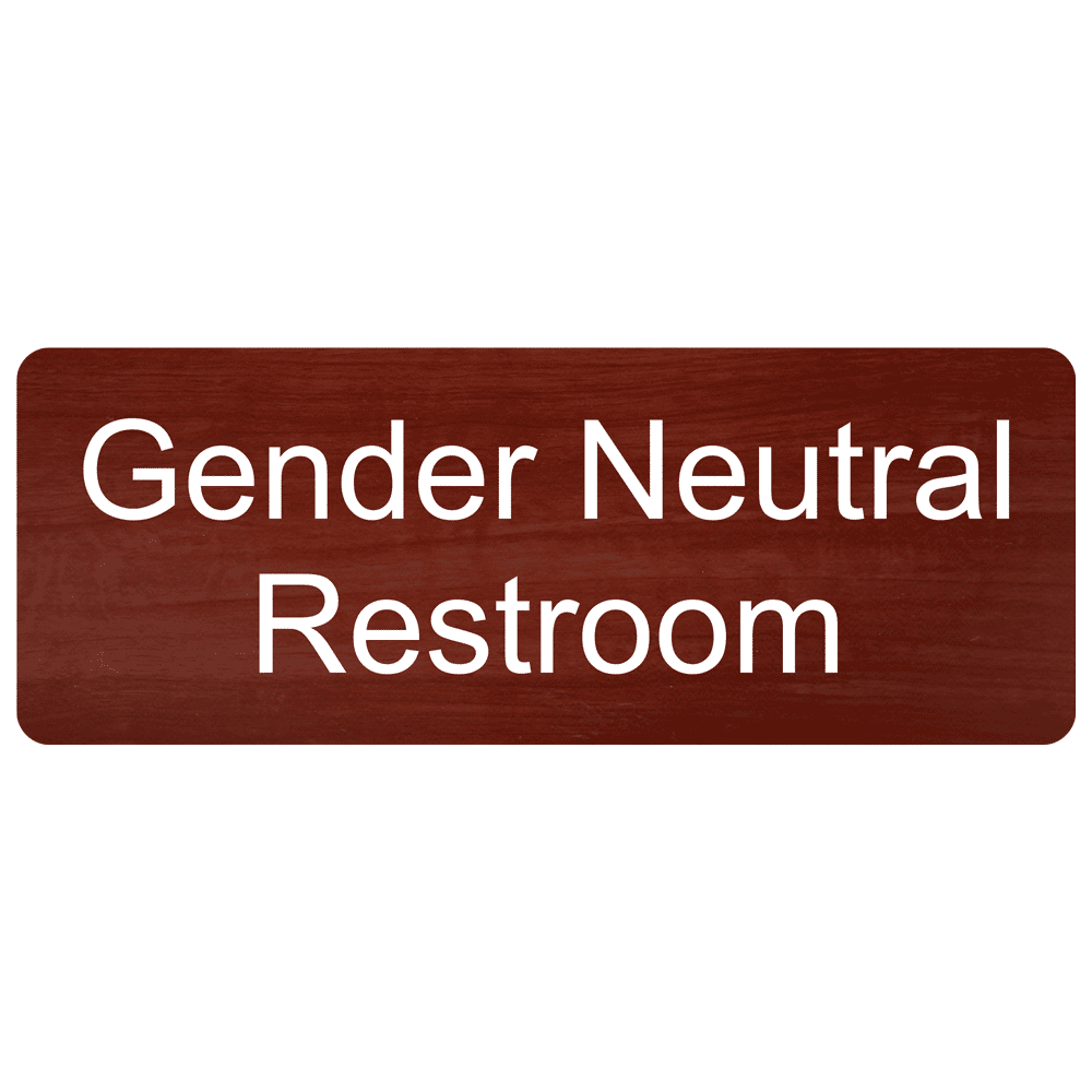 Gender Neutral Restroom Sign EGRE-25515-WHTonCNMN Gender Neutral