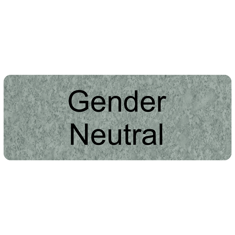 Gender Neutral Sign EGRE-25518-BLKonPLMRBL Gender Neutral