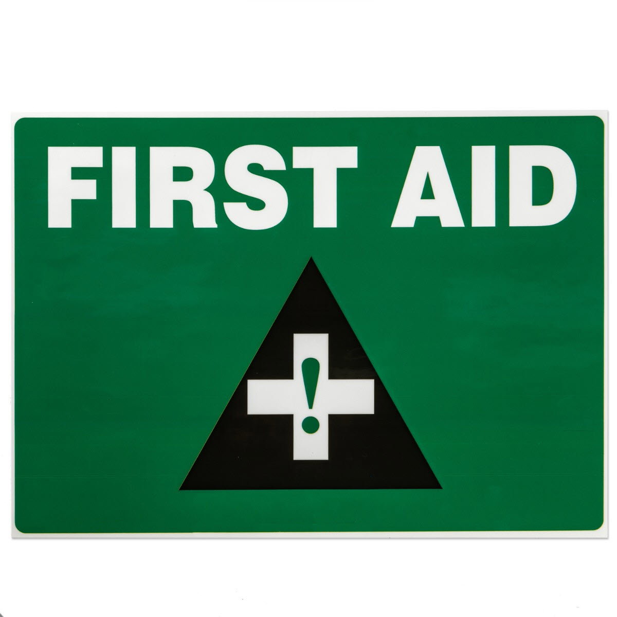 First Aid Label - Glow-in-the-Dark - 14 x 10 Inch - Adhesive