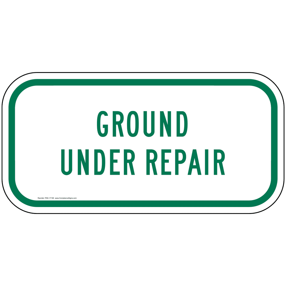 Recreation Golf Sign - Ground Under Repair