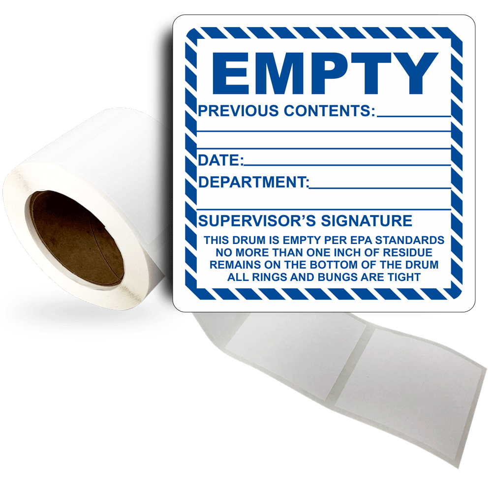 Roll of Labels - Empty Previous Contents: Date: Department: - 5 Mil Poly