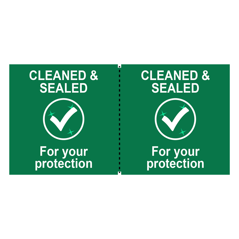 Roll of Green Labels - Cleaned & Sealed For Your Protection