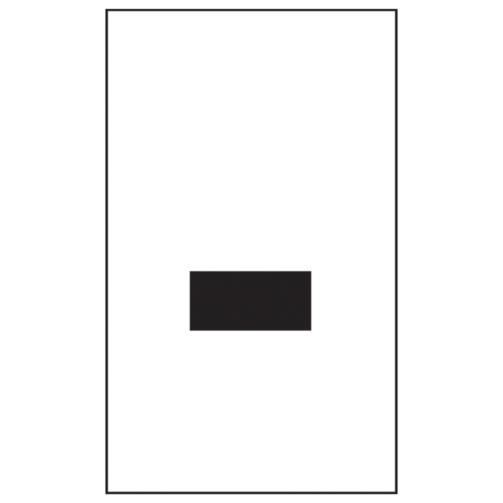 Black-on-White Dash Symbol Reflective Label - 2 Sizes - CS436532