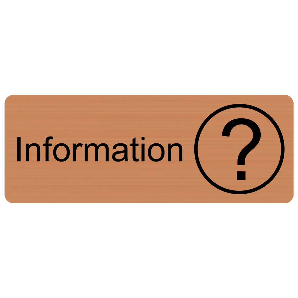 Information Engraved Sign EGRE-375-SYM-BLKonCPR Wayfinding Information