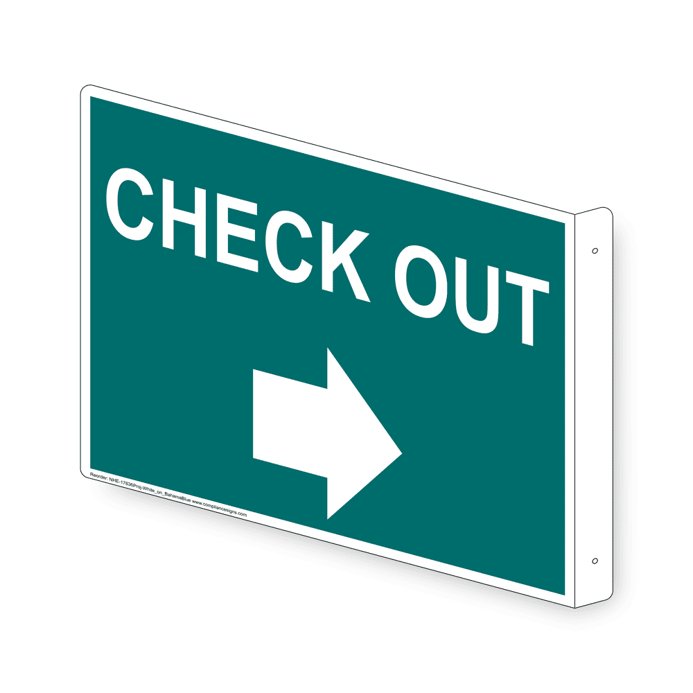 Check Out Inward Arrow Sign NHE-17836Proj-WHTonBHMABLU Information