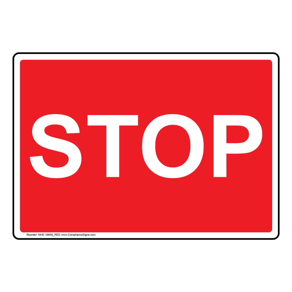 Wayfinding Workplace Safety Sign - Stop