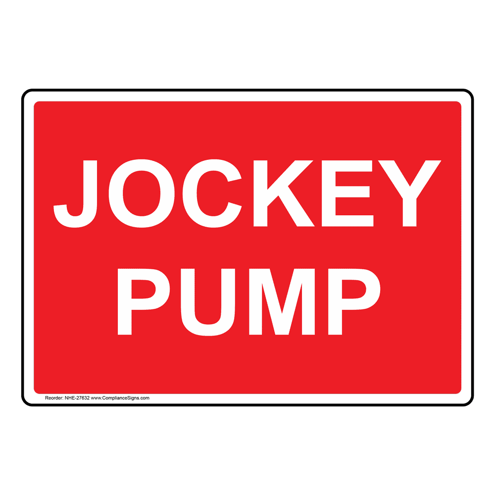 Fire Safety / Equipment Information Sign - Jockey Pump