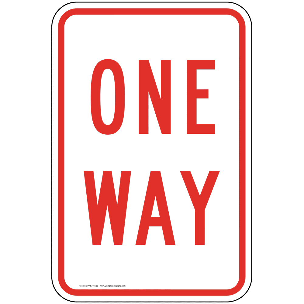 Vertical Sign - Information - One Way Sign