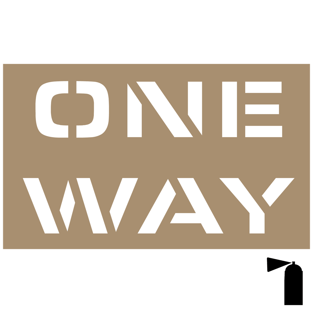 Parking Control Stencil - Reusable Plastic - One Way