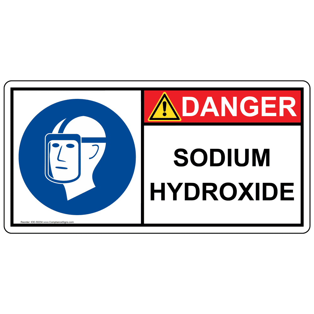 ISO Sodium Hydroxide PPE - General Sign IDE-50234