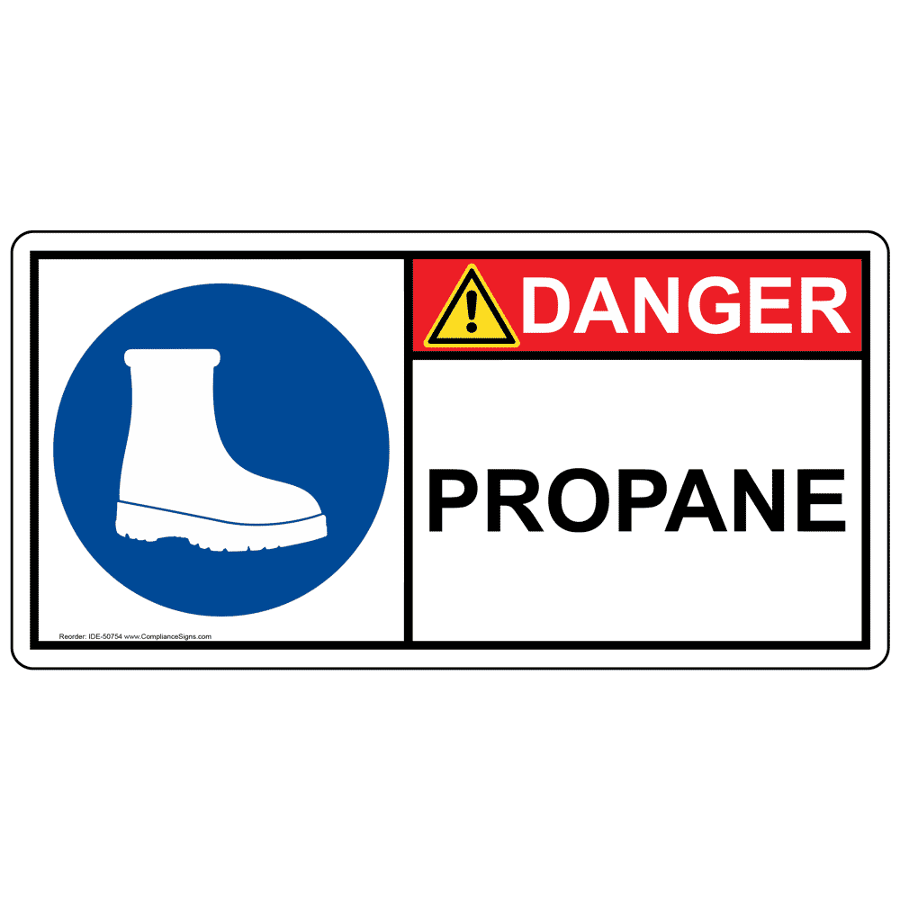 ISO Propane PPE - Foot Sign IDE-50754