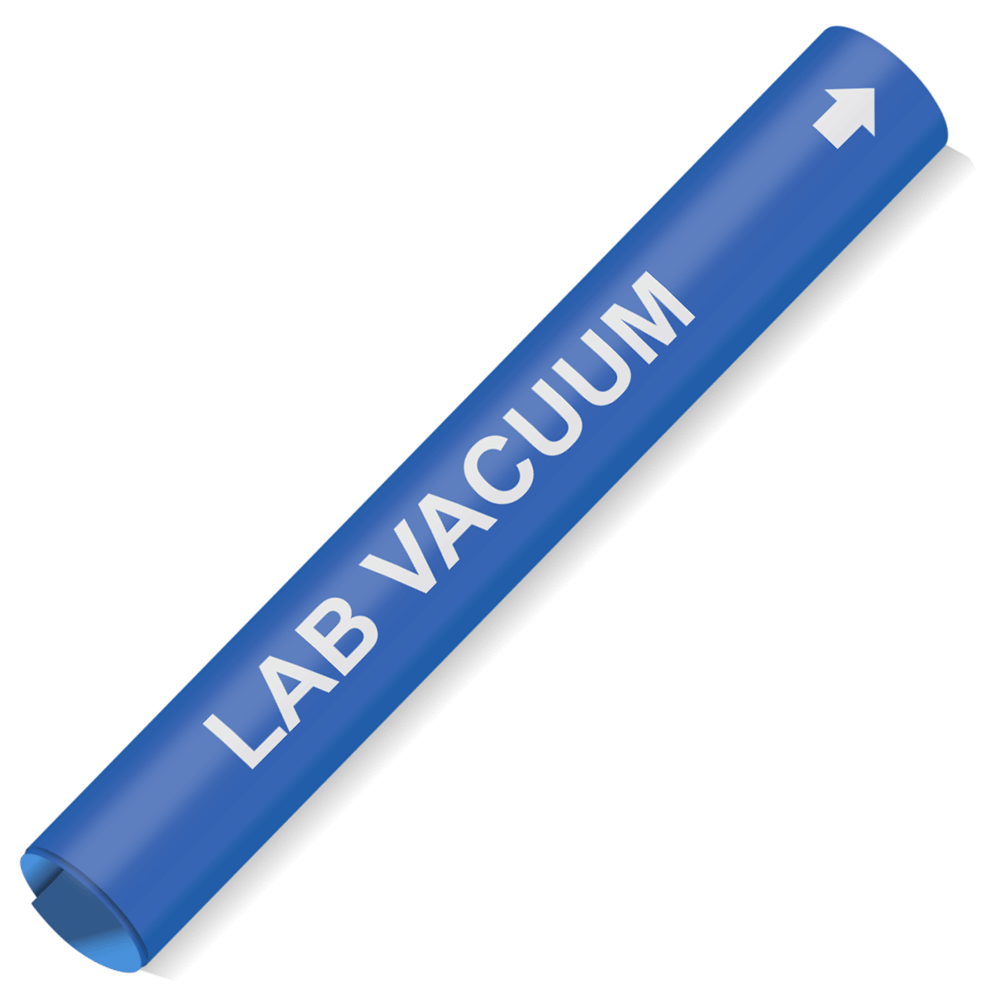 Coiled Pipe Marker - LAB VACUUM - Blue - ASME A13.1