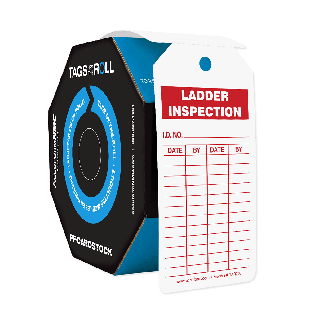 Ladder Inspection I.D. No. Safety Tags - Tag Dispenser