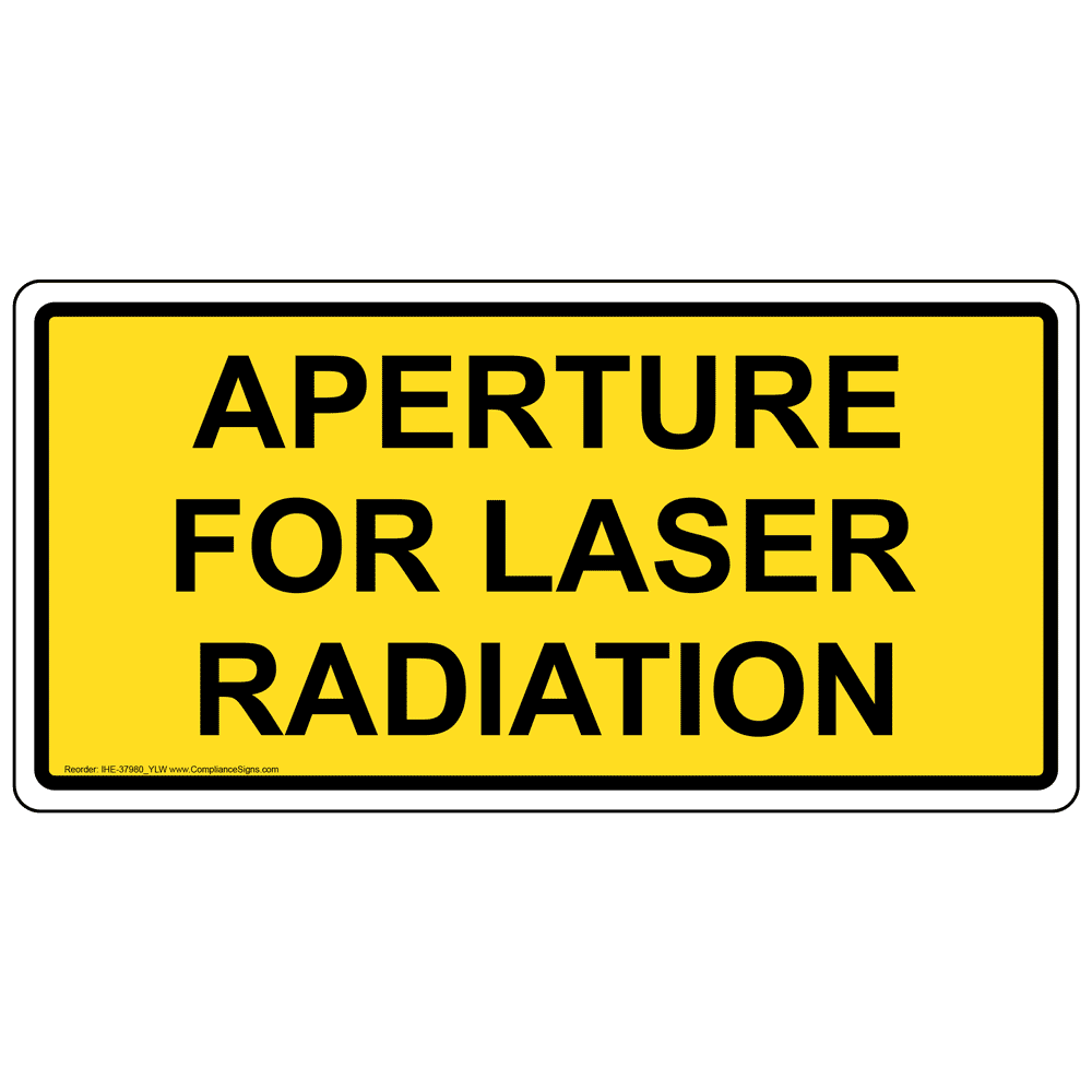 IEC Sign or Label - Aperture For Laser Radiation - Made in USA