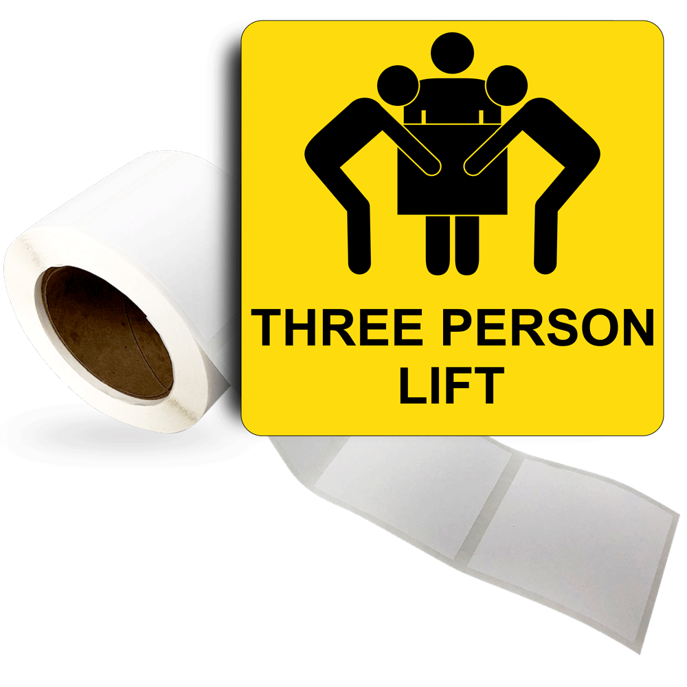 Roll of Paper Labels - Three Person Lift - US Made