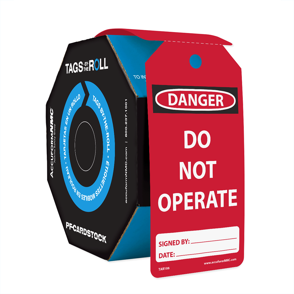 Do Not Operate-Do Not Remove Safety Tags - Tag Dispenser