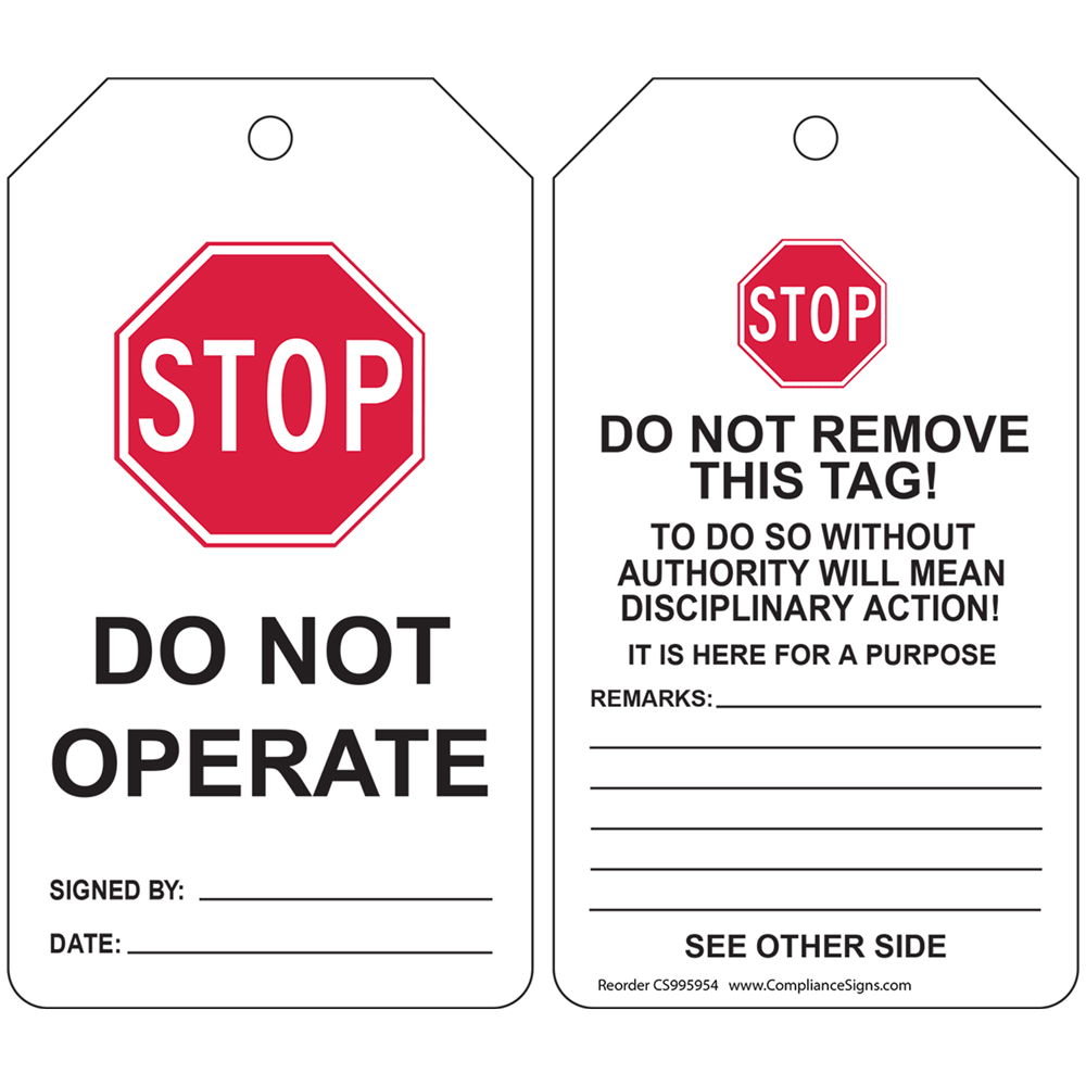 Do Not Operate - Do Not Remove - Disciplinary | Lockout Tag