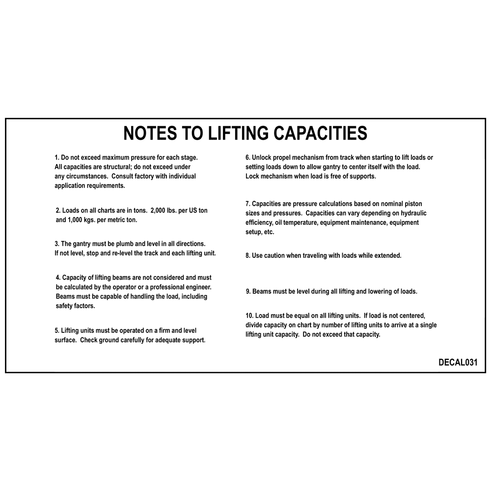 LS-DECAL031 Label / Sticker - White - US Made - Easy Ordering