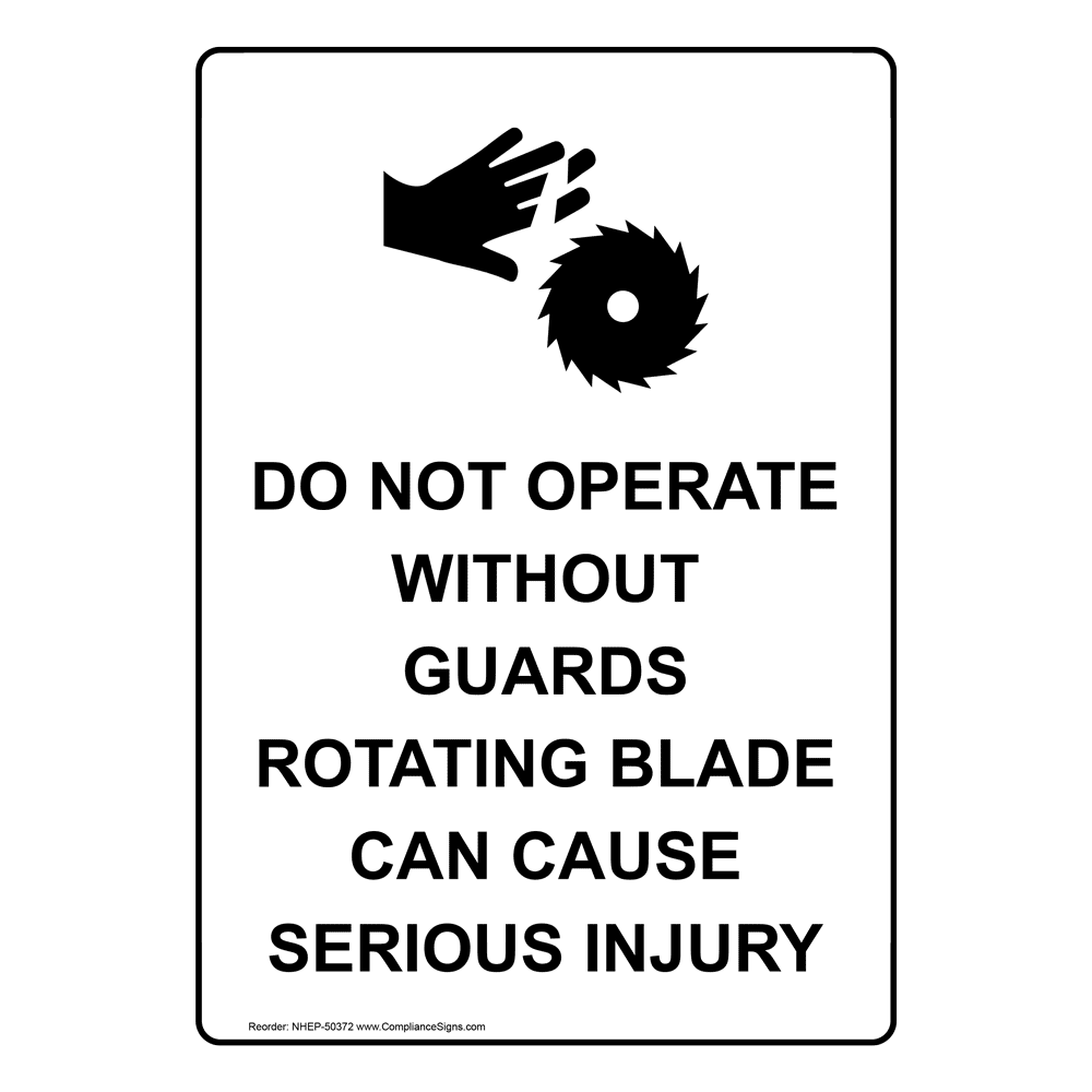 Portrait Do Not Operate Without Sign With Symbol NHEP-50372