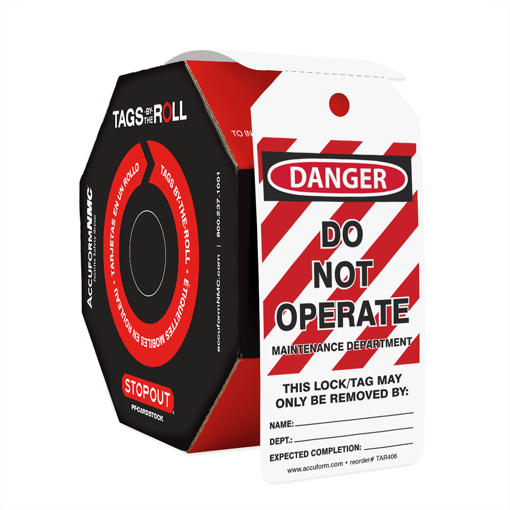 Do Not Operate Maintenance Safety Tags - Tag Dispenser
