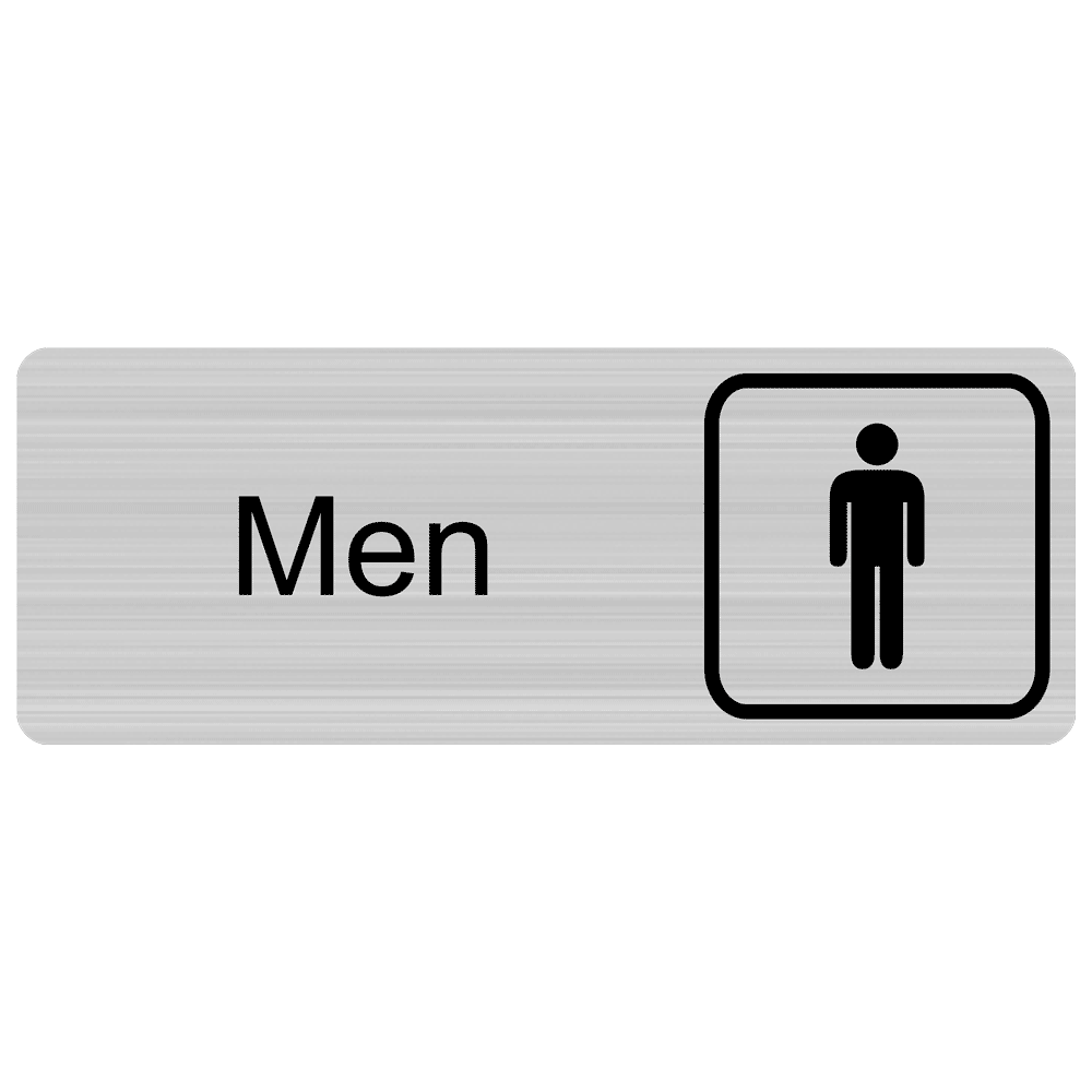 Men Black on Silver Engraved Sign EGRE-430-SYM-BLKonSLVR Mens / Boys