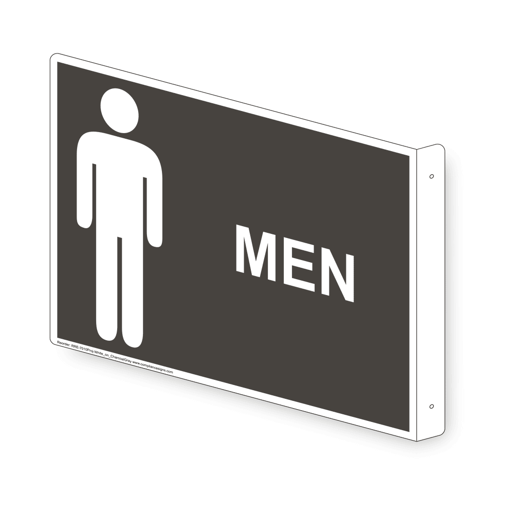 Men White on Gray Sign RRE-7010Proj-WHTonCHGRY Mens / Boys