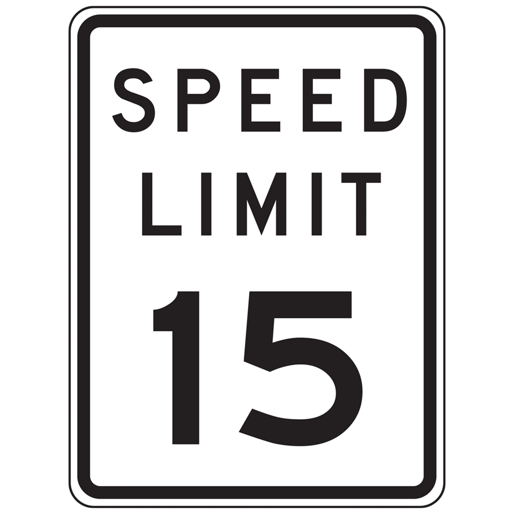 Speed 15 Sign | Federal MUTCD R2-1 - Reflective Street Signs