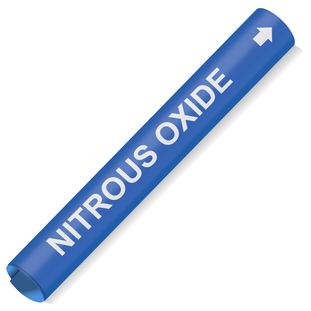 Coiled Pipe Marker - NITROUS OXIDE - Blue - ASME A13.1