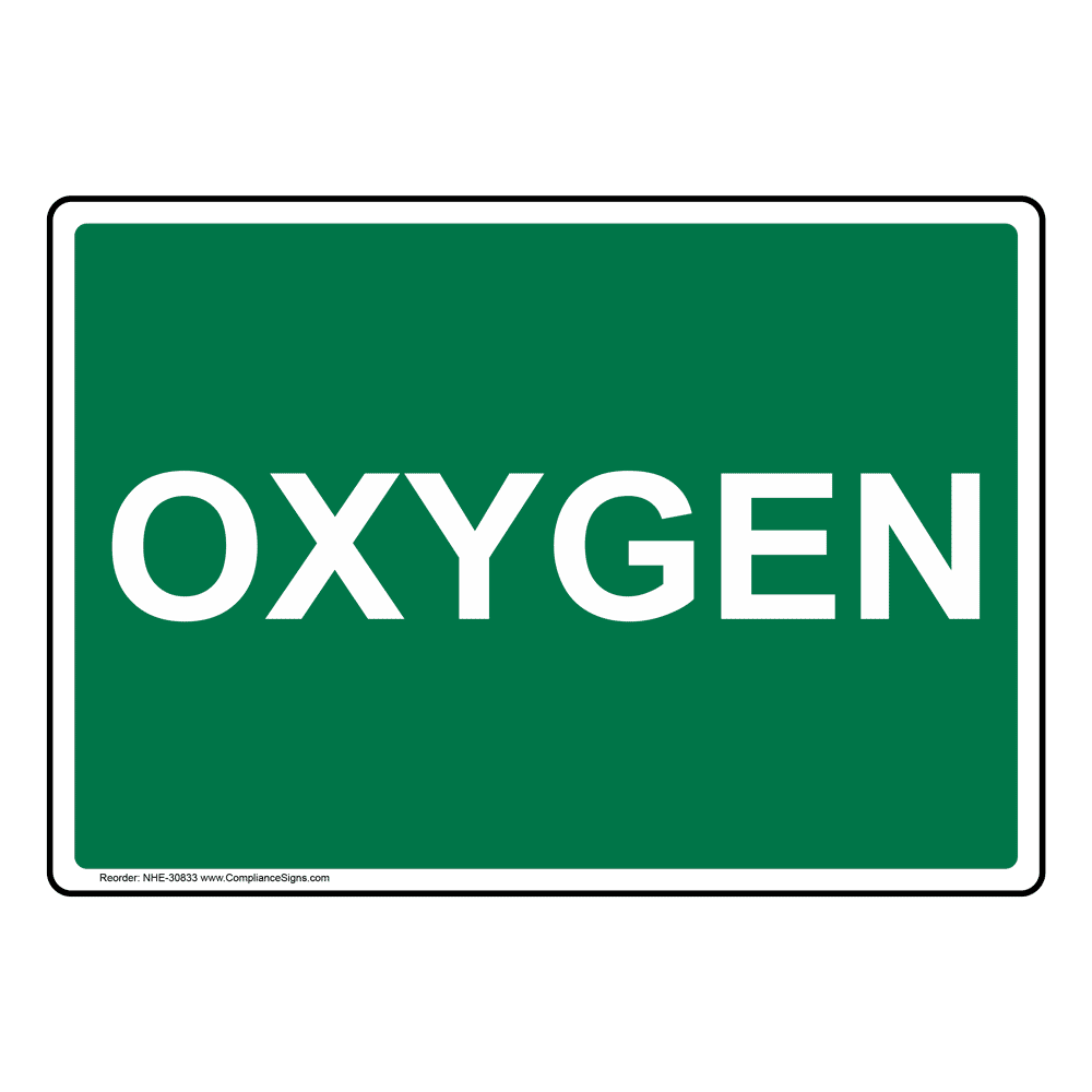Hazmat Hazardous Gas / Gas Lines Sign - Oxygen