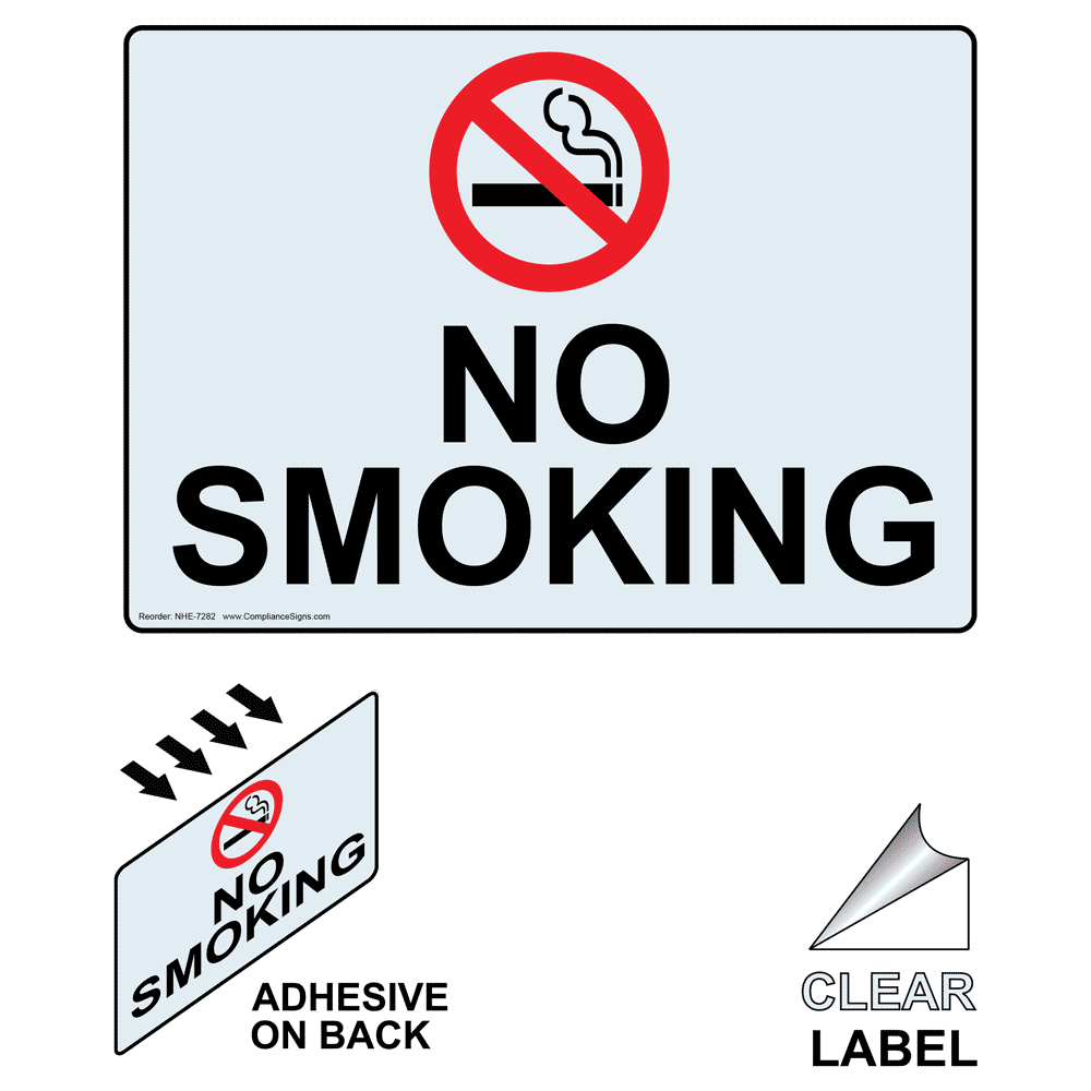 No Smoking Label NHE-7282 No Smoking