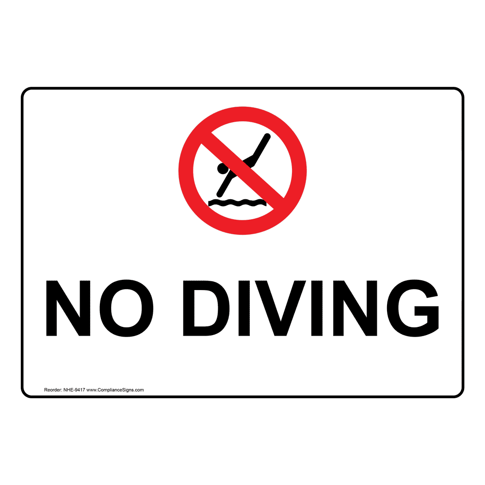 Recreation No Swimming / Diving Sign - No Diving