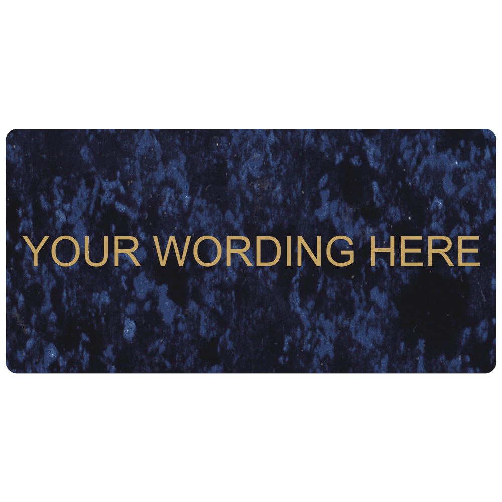 Custom Engraved Sign EGRE-CUSTOM-M9_Gold_on_CelestialBlue