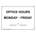 Enter/Exit - Business Hours Signs and Labels