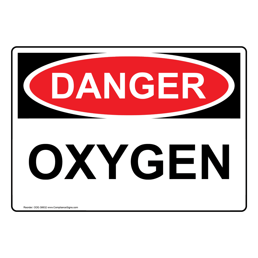 OSHA Sign - DANGER Oxygen - Hazmat