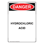 Chemical - Hydrochloric Acid SDS Signs and Labels