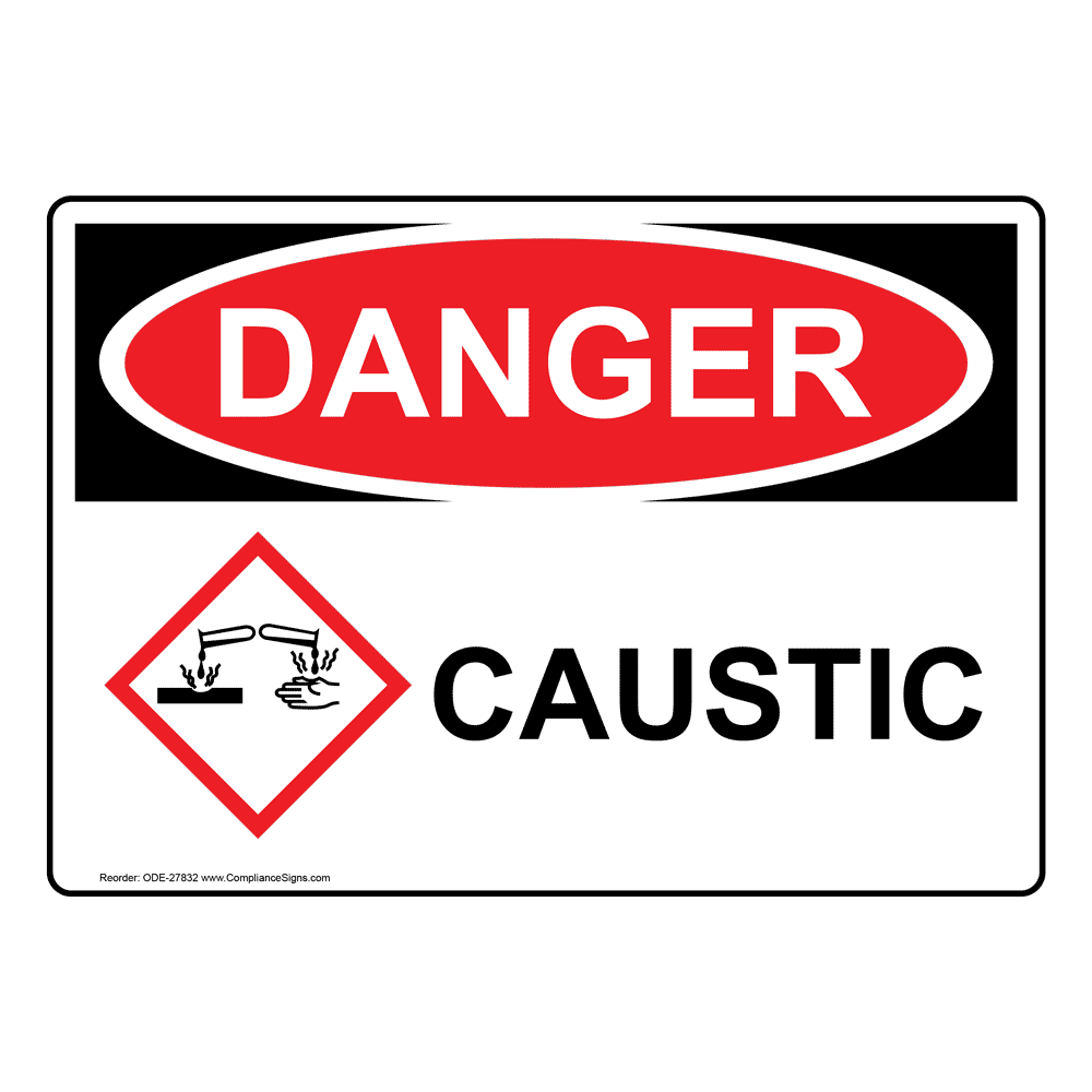 Caustic Sign ODE-27832 Hazmat Caustic
