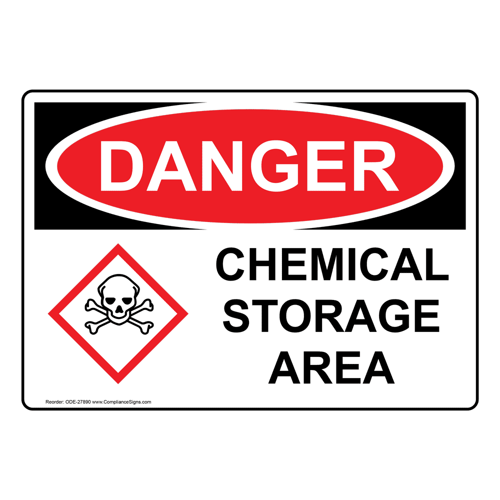 Chemical Storage Area Sign ODE-27890 Hazmat Chemical
