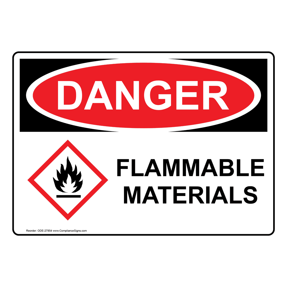 Flammable Materials Sign ODE 27854 Hazmat Flammable Flammable Materials Sign ODE 27854 Hazmat Flammable