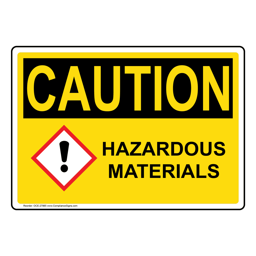 Hazardous Materials Sign OCE-27865 Hazmat Hazardous Material