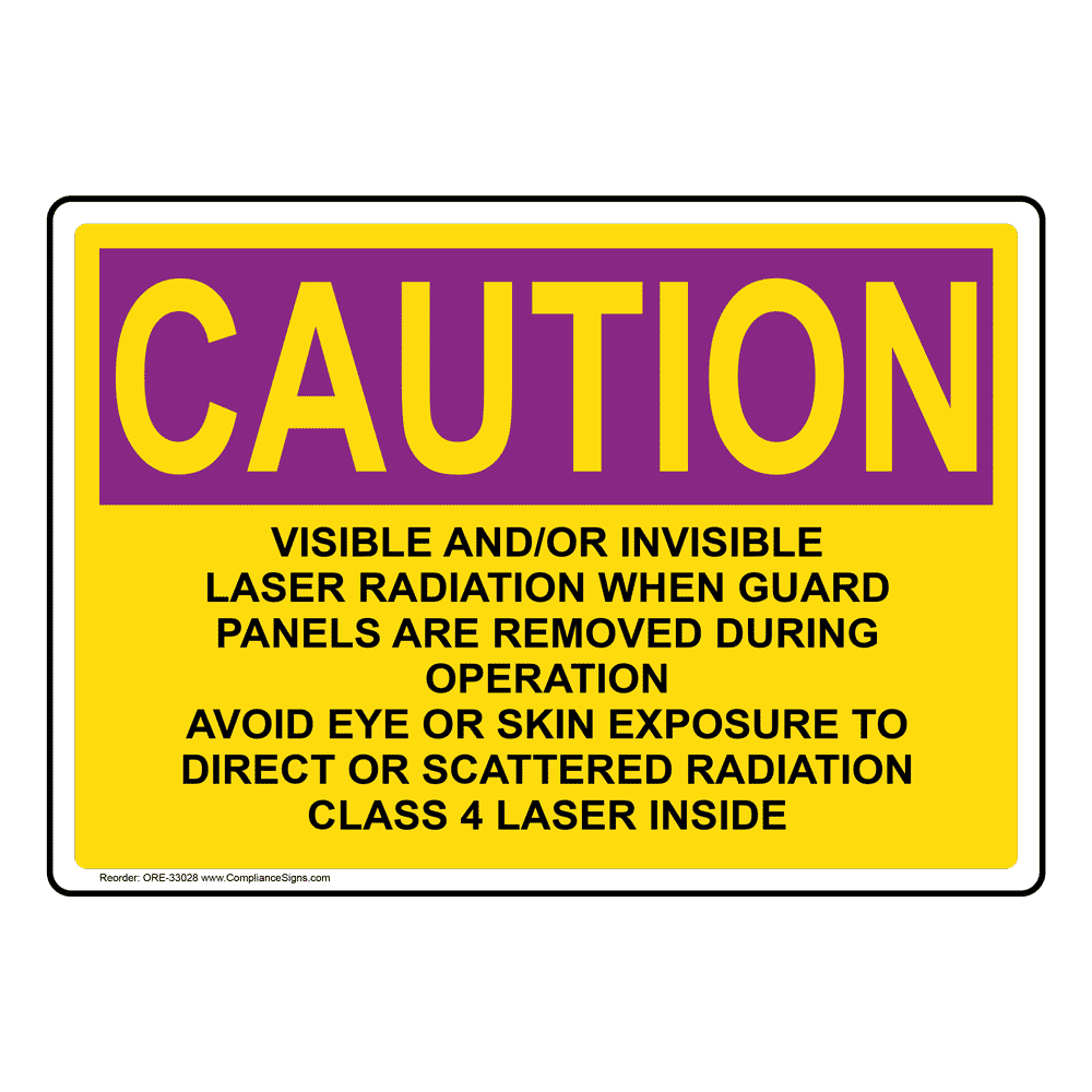 Radiation Caution Sign - Laser Radiation - OSHA